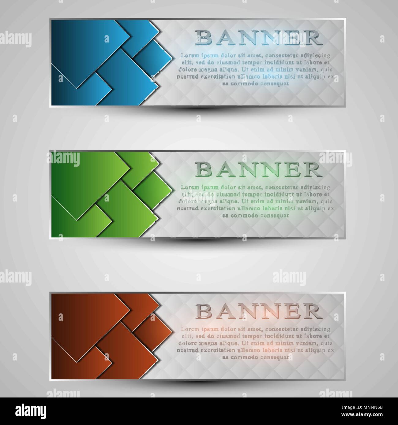 set of colored info graphic banners with different symbol Stock Vector ...
