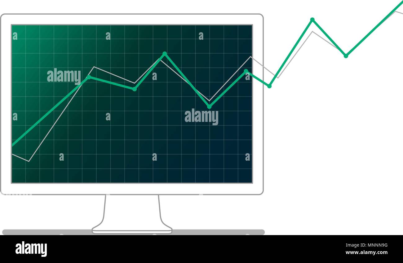 Analytics on screen Stock Vector Images - Alamy