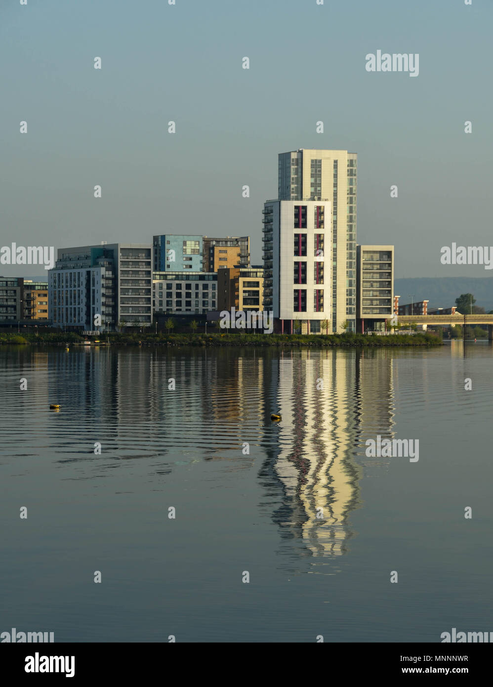 Modern apartments overlooking Cardiff Bay. New homes were part of the ...