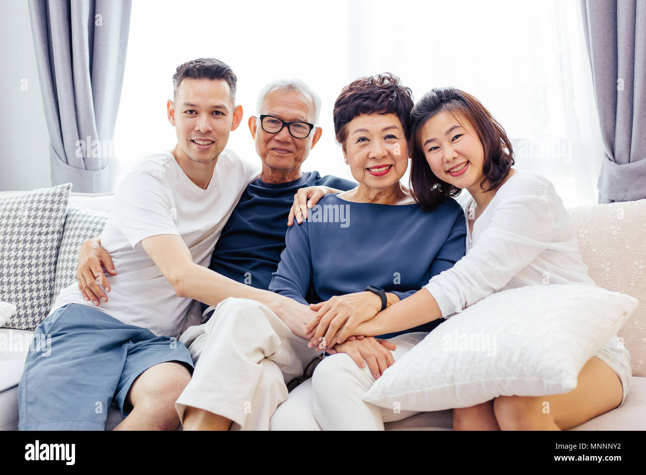 Senior parents children hi-res stock photography and images - Alamy