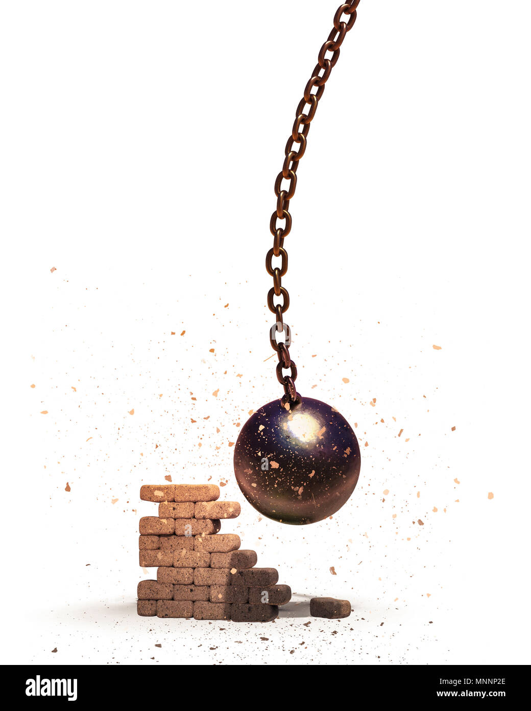 Wrecking ball demolition to wall hi-res stock photography and images ...