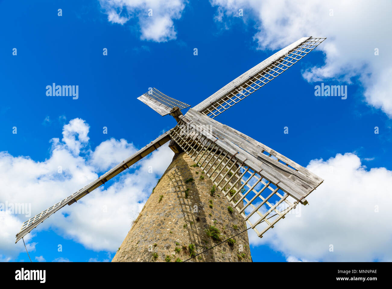 The Morgan Lewis Mill in Barbados - on tropical caribbean island - was ...