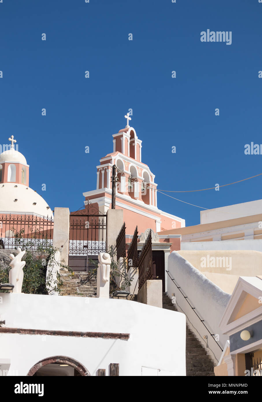 typical Santorini church in Greece in the Cyclades Stock Photo - Alamy