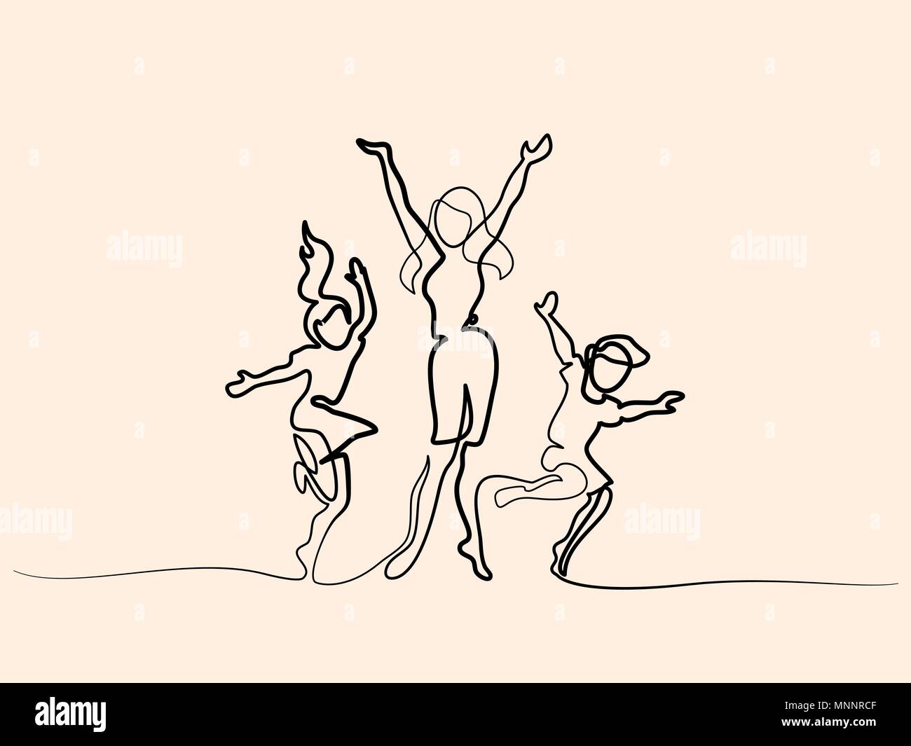 Happy mother dancing with children Stock Vector Image & Art - Alamy