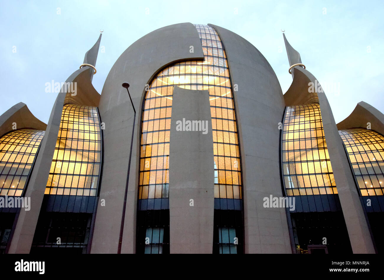 The Cologne Central Mosque in Ehrenfeld Stock Photo - Alamy