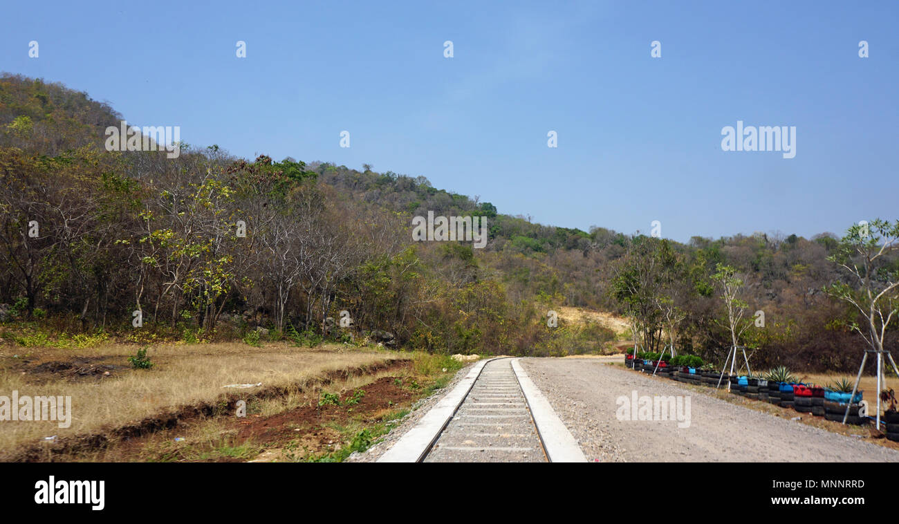 new bamboo train railway track in battambang in cambodia Stock Photo ...