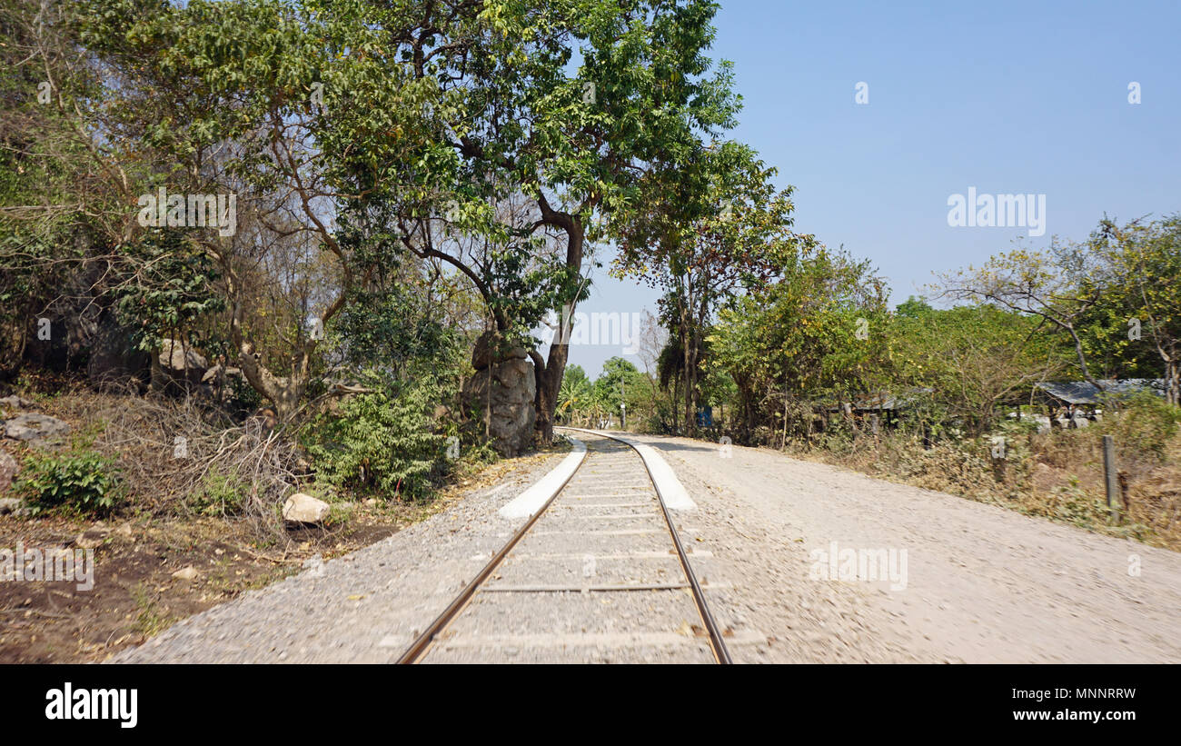 new bamboo train railway track in battambang in cambodia Stock Photo ...
