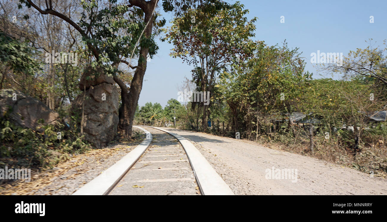 new bamboo train railway track in battambang in cambodia Stock Photo ...