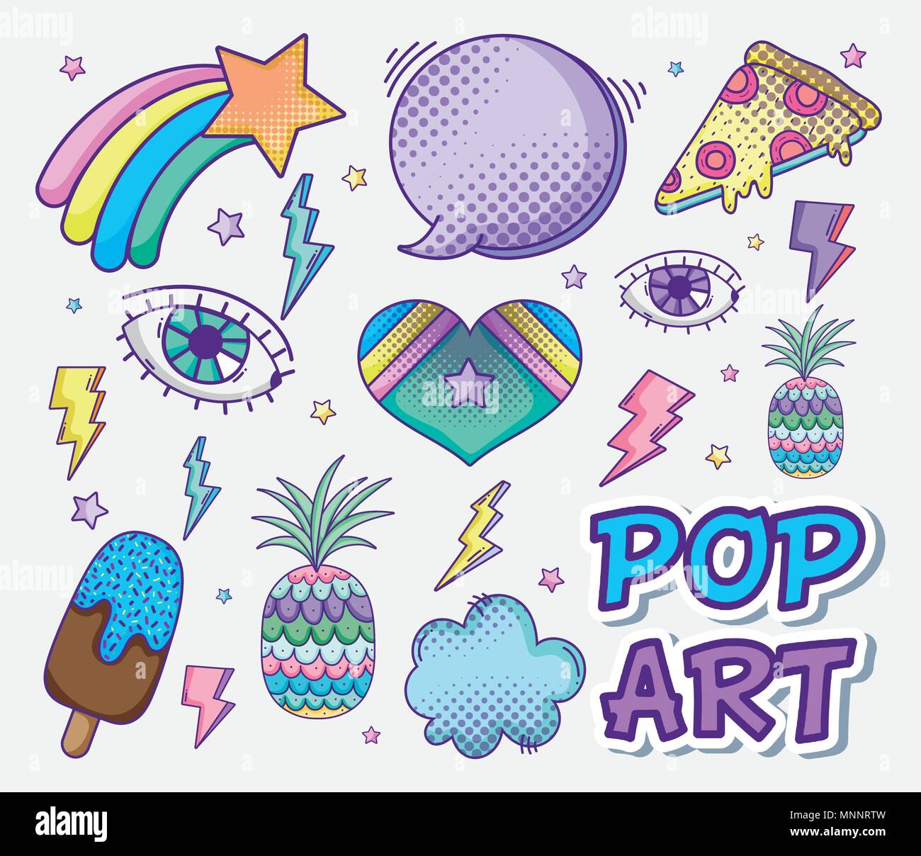 Pop art cartoons Stock Vector Image & Art - Alamy