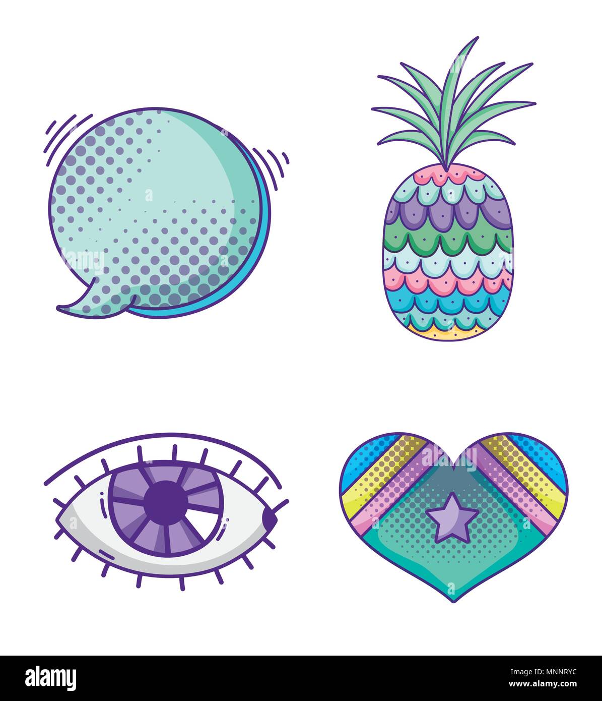 Set of pop art cartoons Stock Vector Image & Art - Alamy