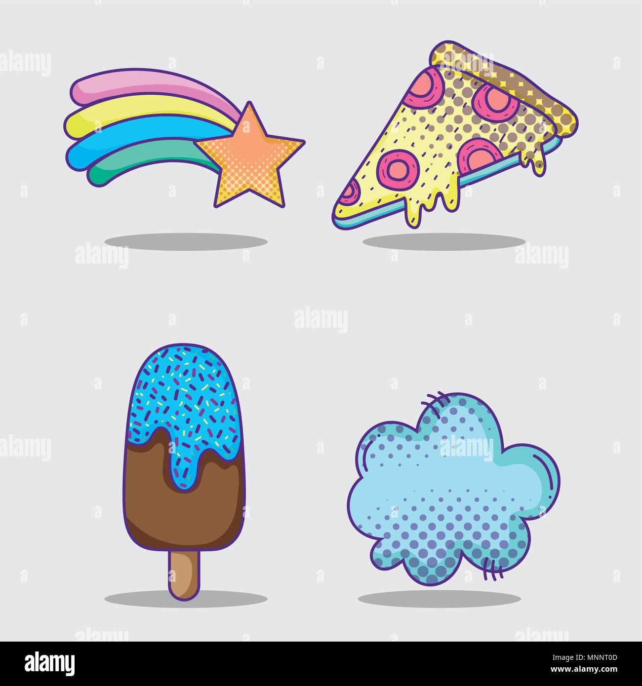 Set of pop art cartoons Stock Vector Image & Art - Alamy