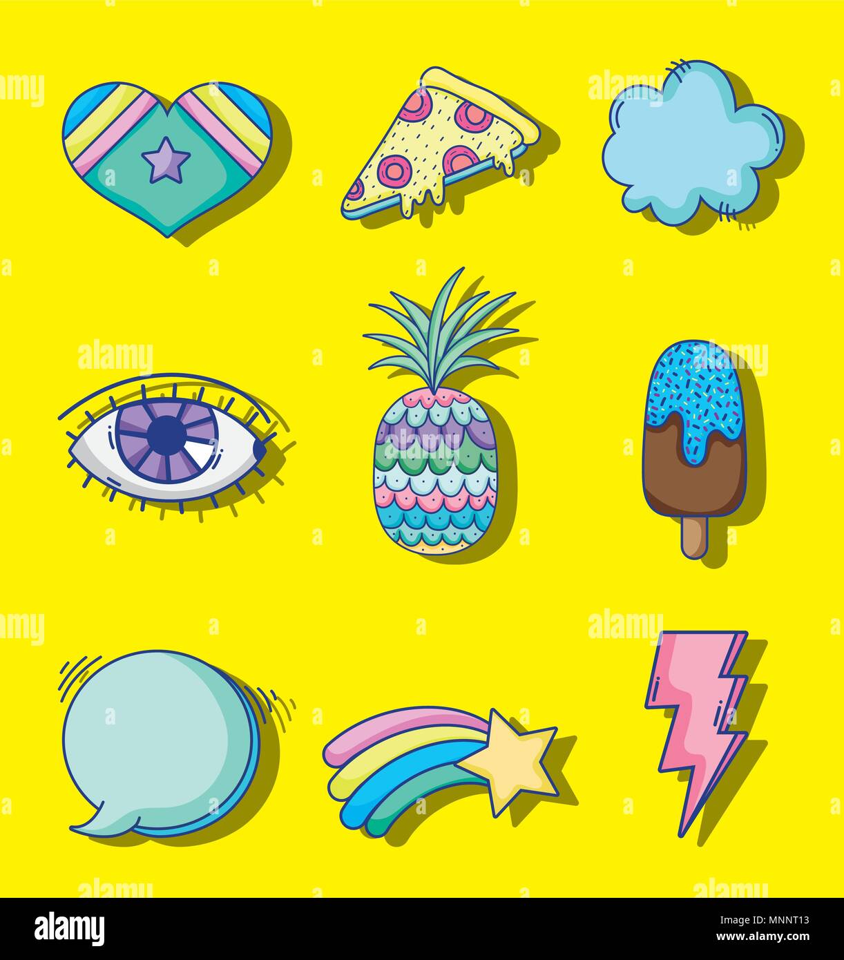 Set of pop art cartoons Stock Vector Image & Art - Alamy