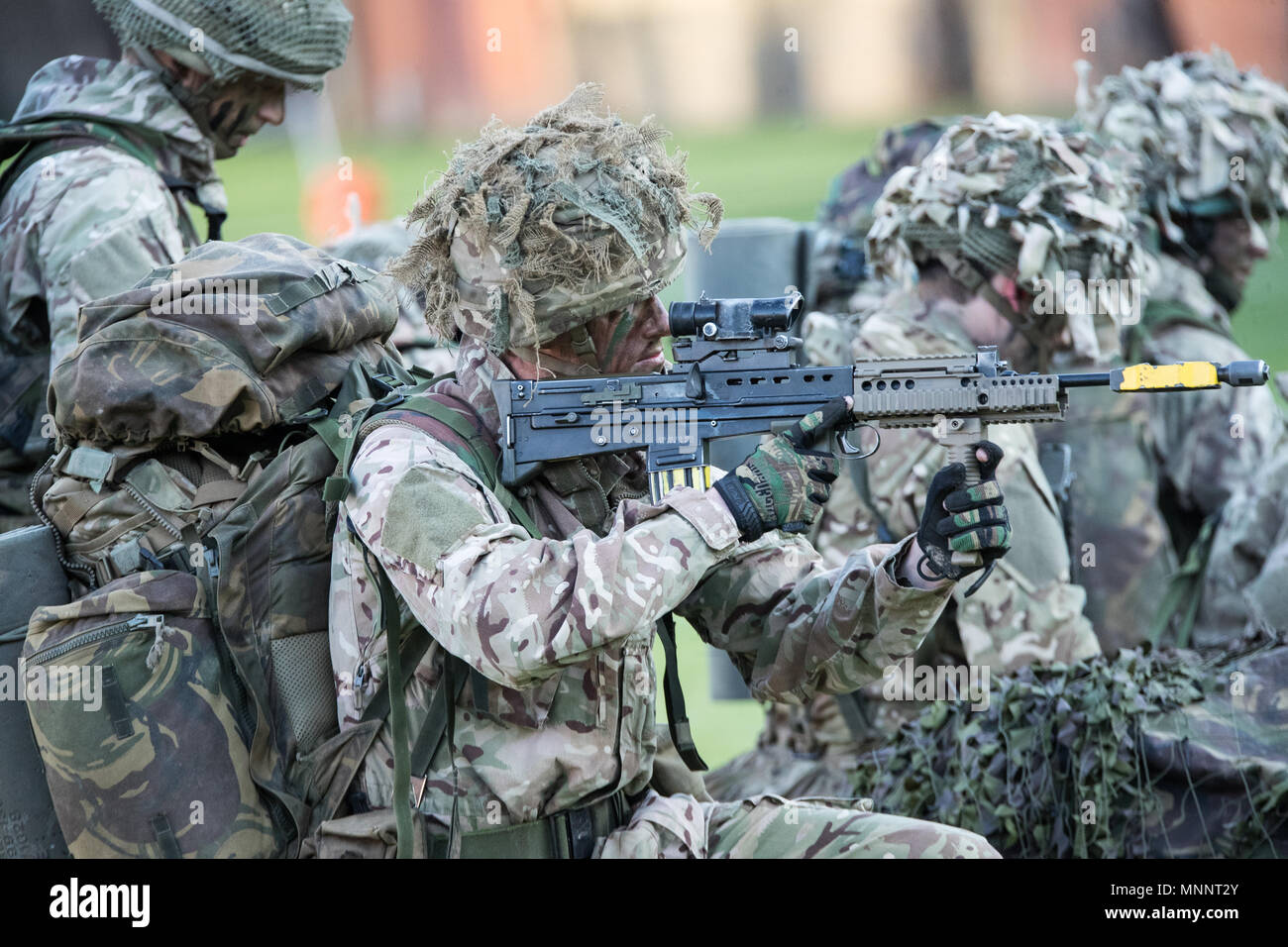 Reserve Forces putting on a public display in the City of london Stock ...