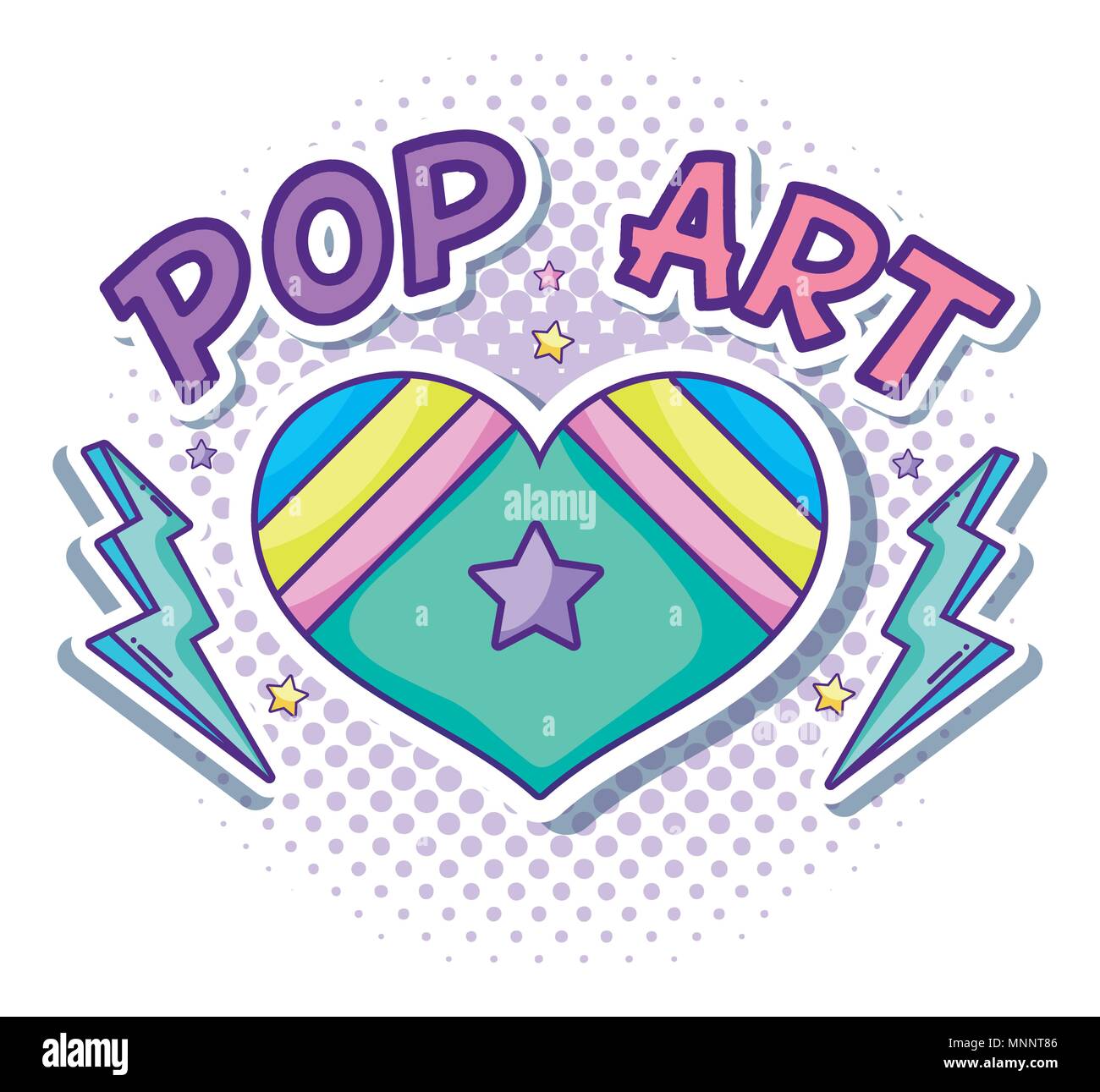 Heart and love pop art Stock Vector Image & Art - Alamy