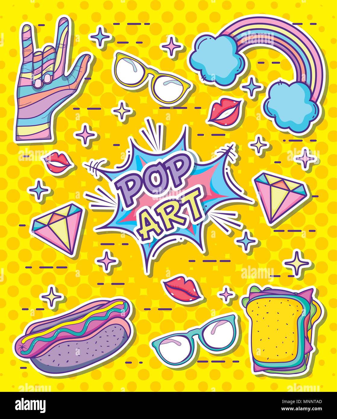 Pop art cartoons Stock Vector Image & Art - Alamy