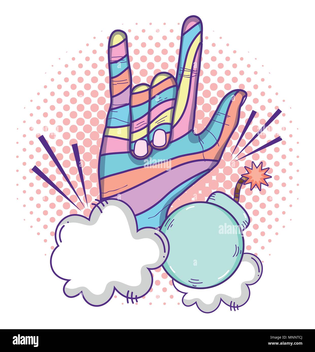 Clouds pop art Cut Out Stock Images & Pictures - Alamy