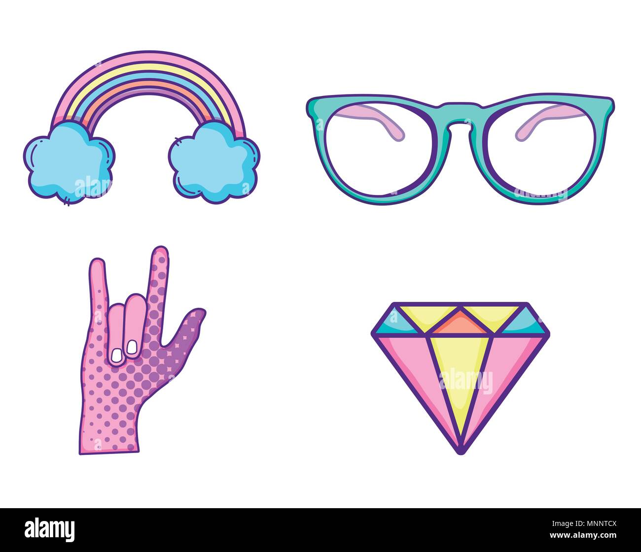 Set of pop art cartoons Stock Vector Image & Art - Alamy