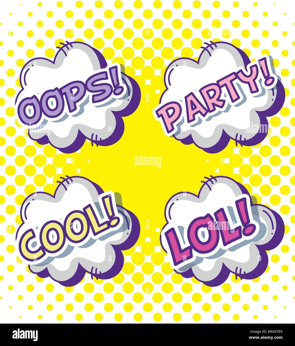 Set of pop art cartoons Stock Vector Image & Art - Alamy