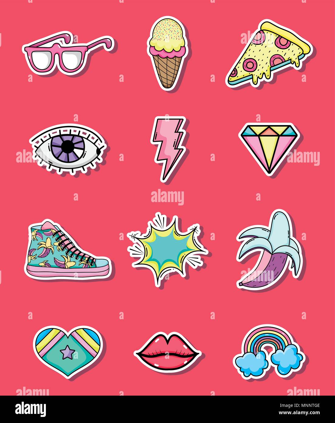 Set of pop art cartoons Stock Vector Image & Art - Alamy