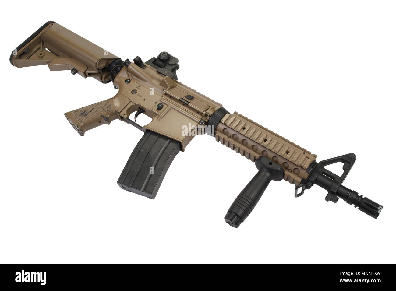 M4 special forces rifle isolated on a white background Stock Photo - Alamy