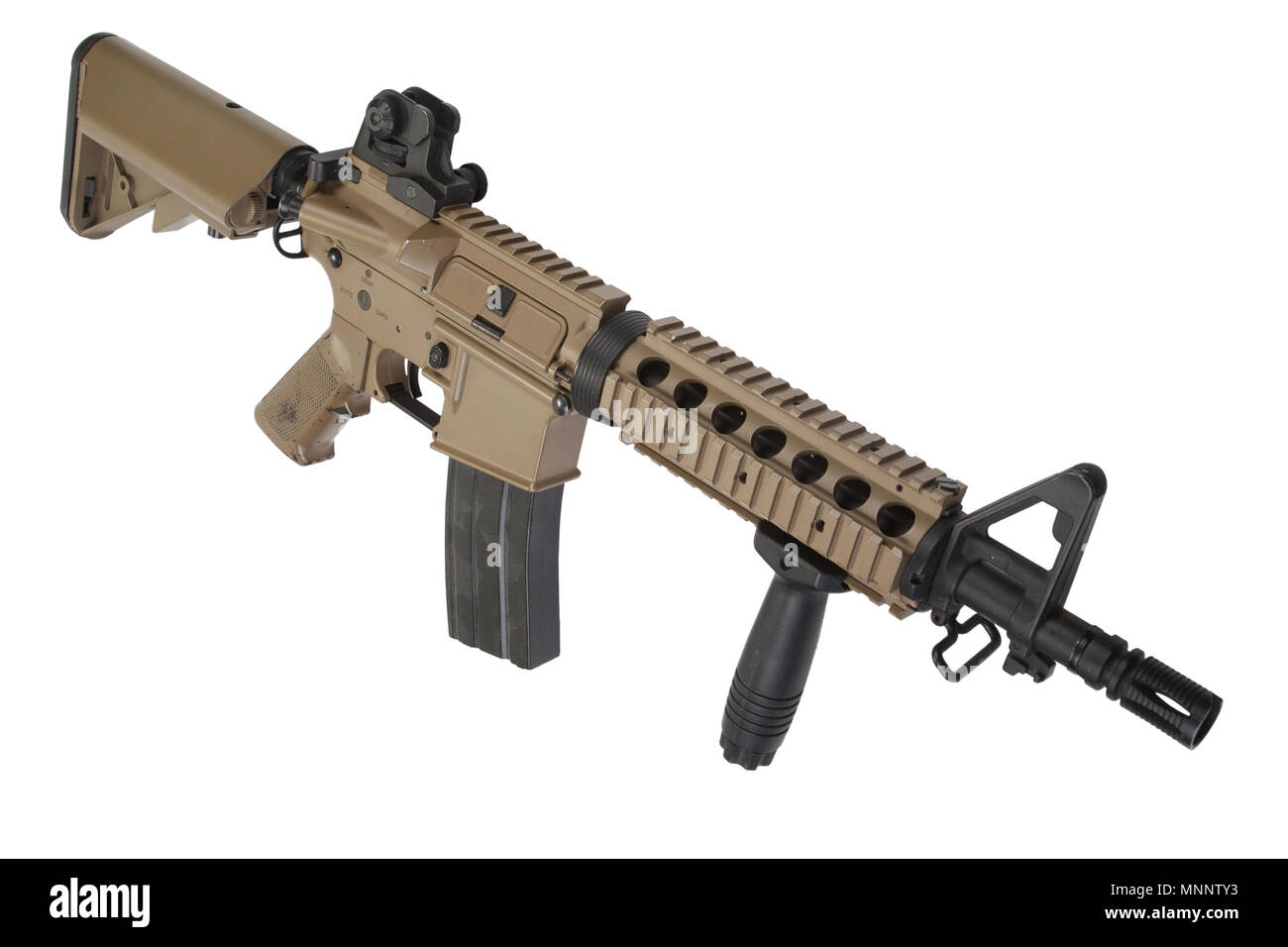 M4 special forces rifle isolated on a white background Stock Photo - Alamy