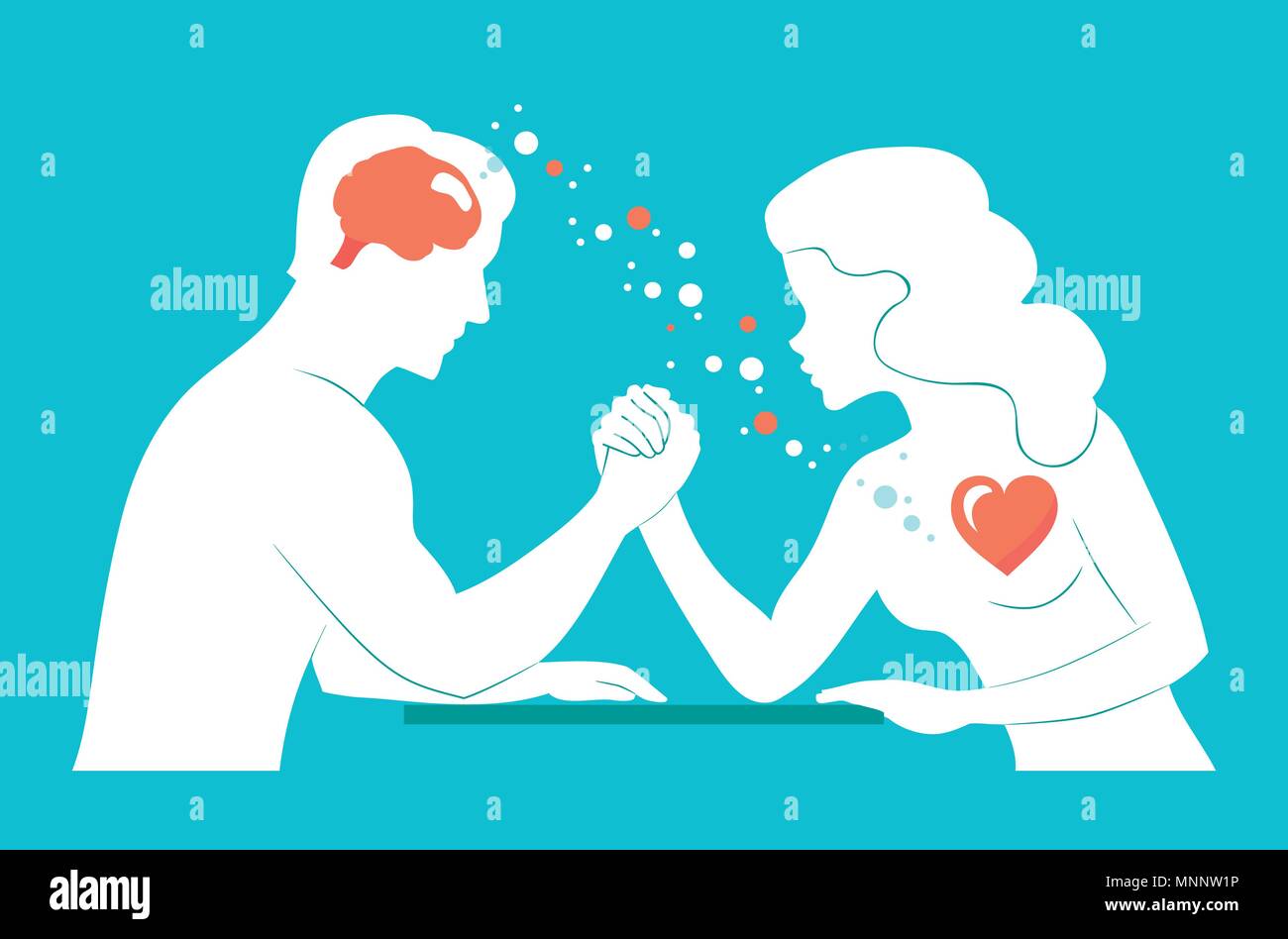Heart brain courage Stock Vector Images - Alamy