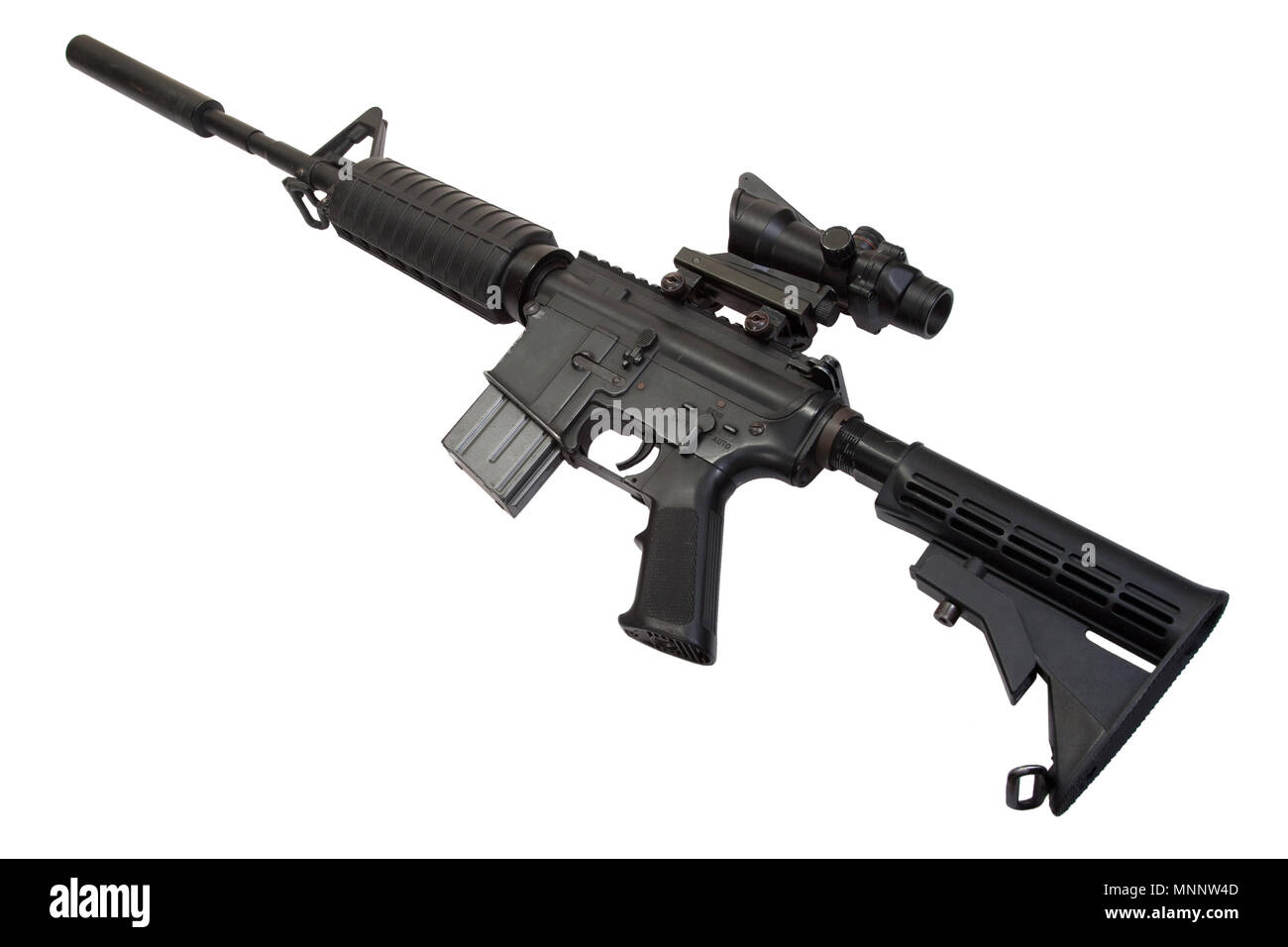 US Army M4 Carbine isolated on a white background Stock Photo - Alamy