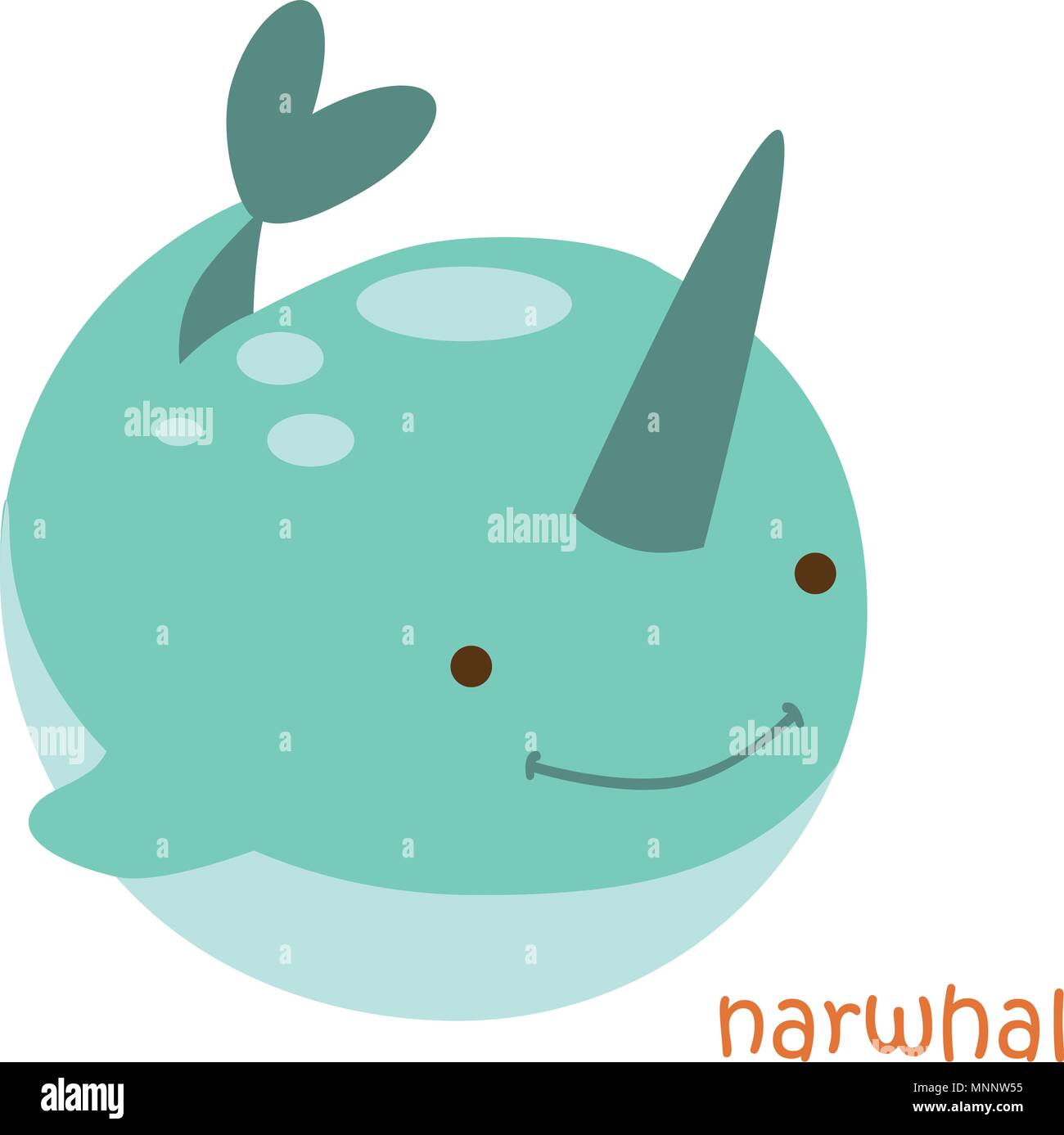 Narwhal isolated. Drawing narwhal for a child Stock Vector Image & Art ...