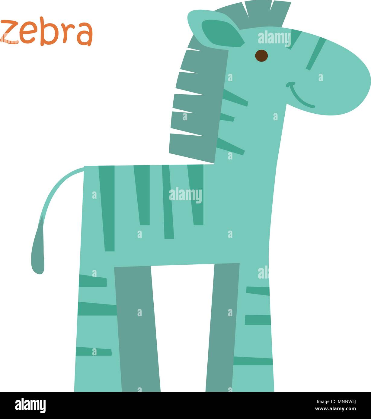 Zebra isolated. Drawing zebra for a child Stock Vector Image & Art - Alamy