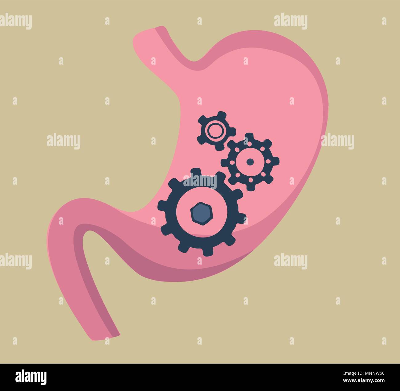 Stomach Pain Icon. Treatment stomach. Abdominal pain flat vector ...