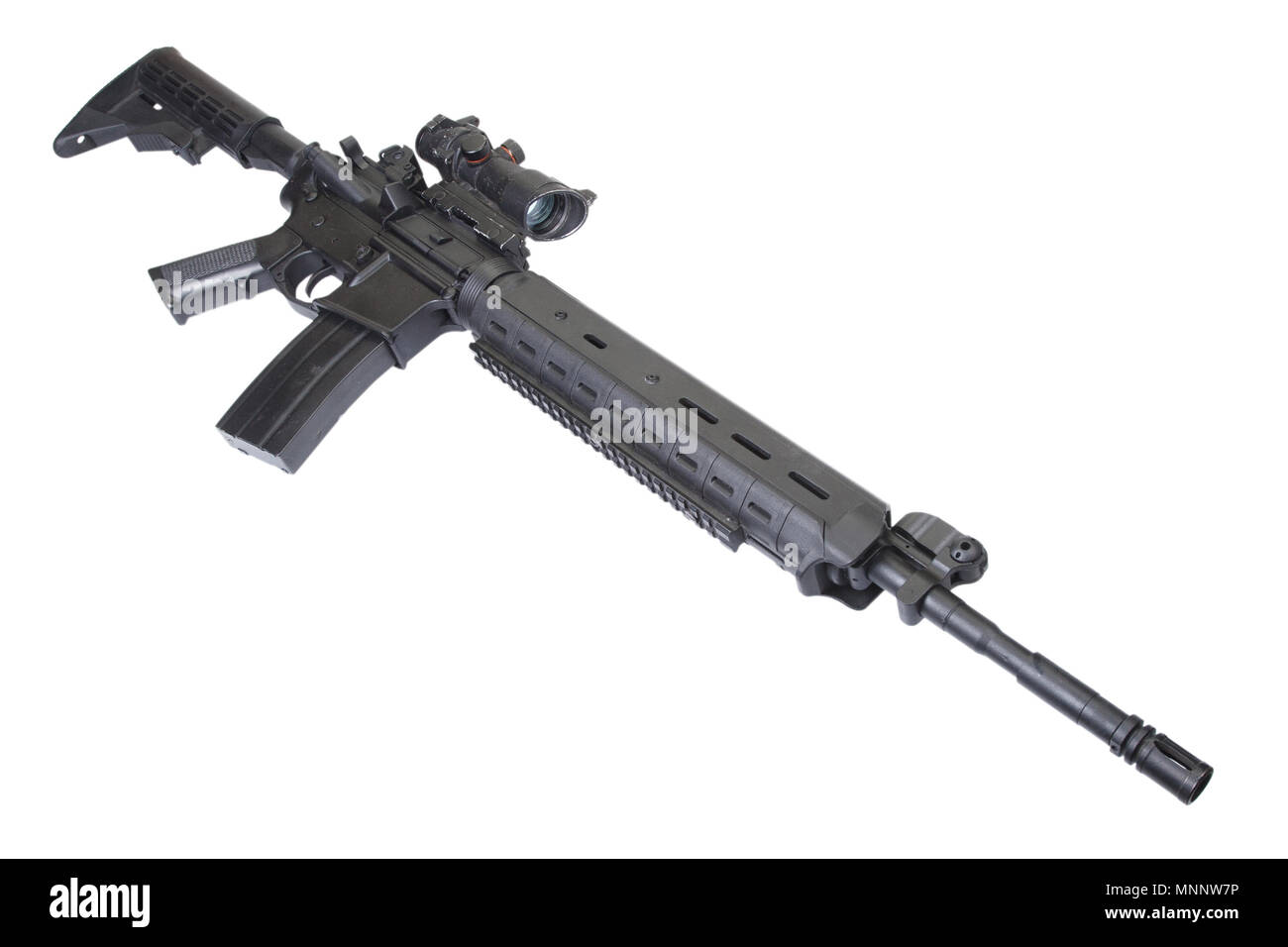 modern rifle isolated on a white background Stock Photo - Alamy