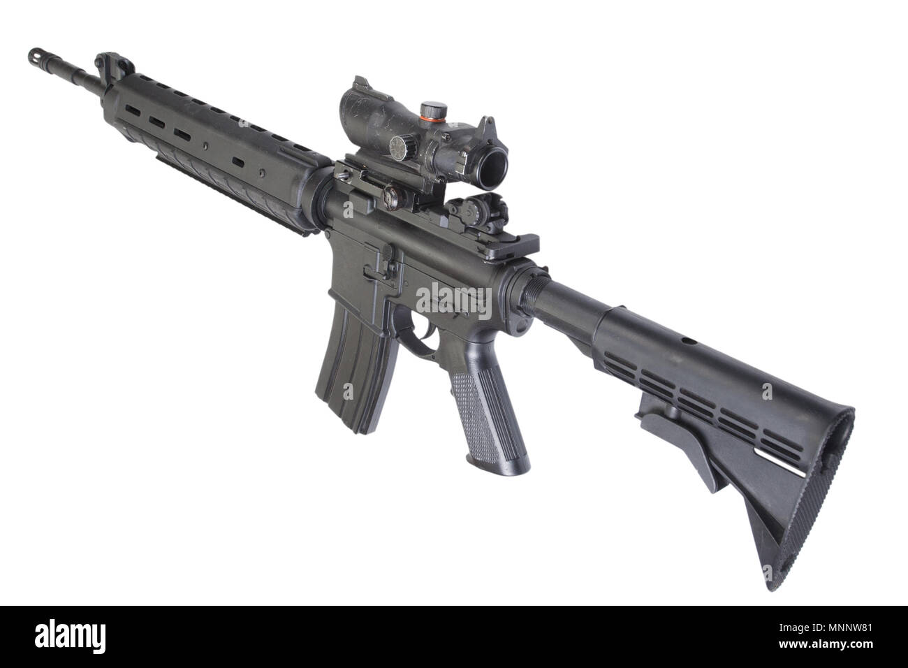 modern rifle isolated on a white background Stock Photo - Alamy