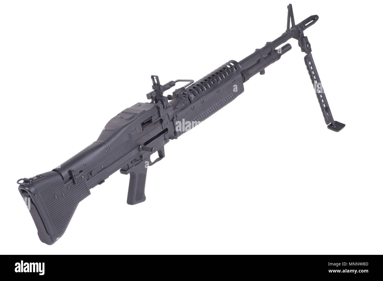 US ARMY M60 machine gun isolated on white background Stock Photo - Alamy
