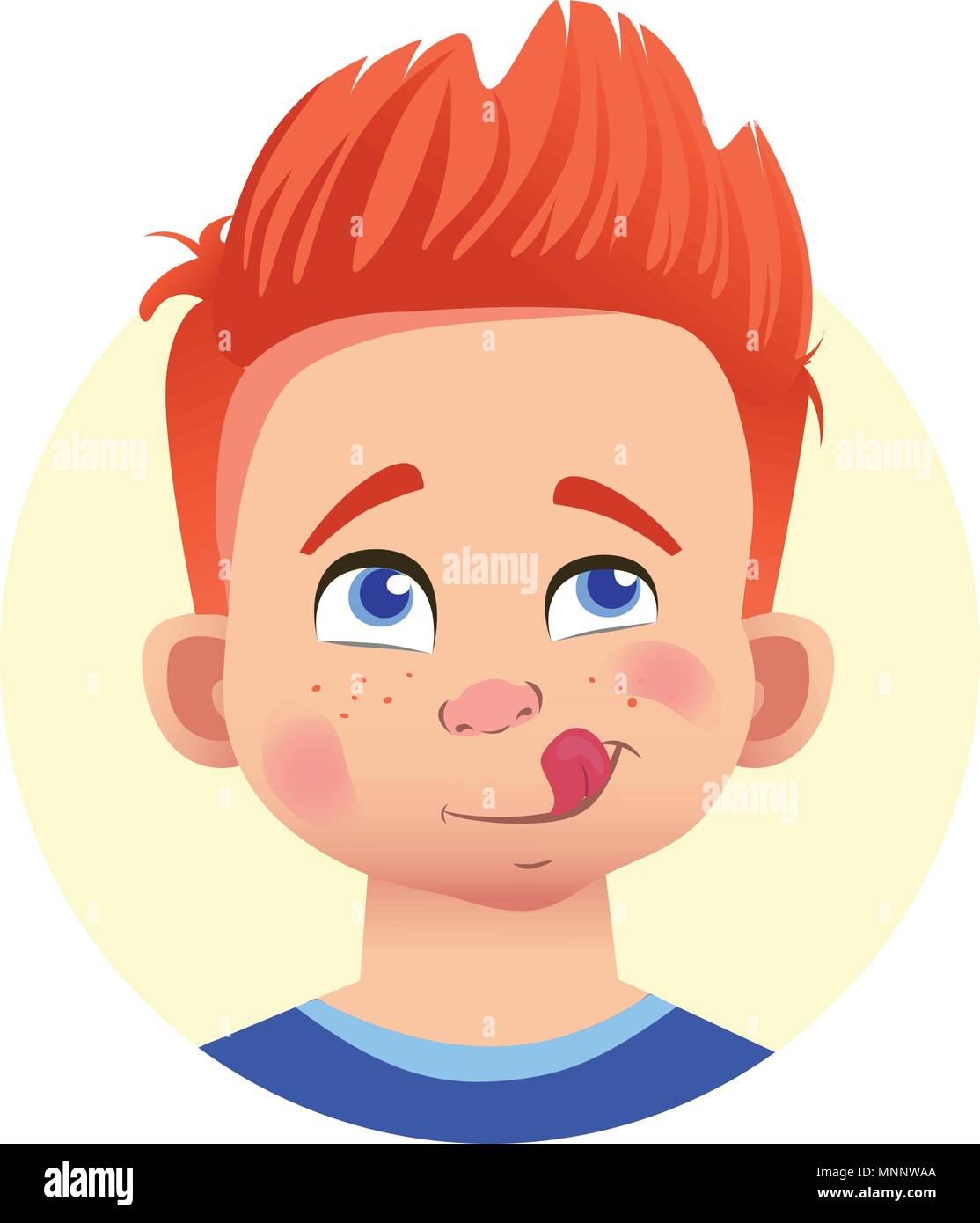 Set of human emotions. Facial expression. Set of emoticons. Flat vector ...