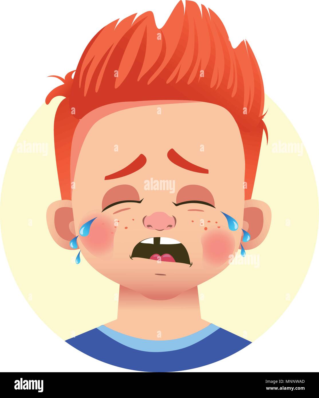 Set of human emotions. Facial expression. Set of emoticons. Flat vector ...