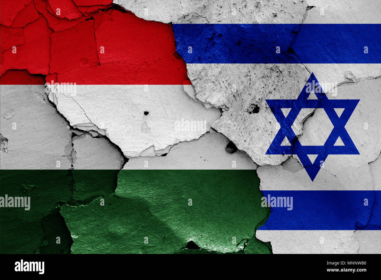 flags of Hungary and Israel Stock Photo - Alamy