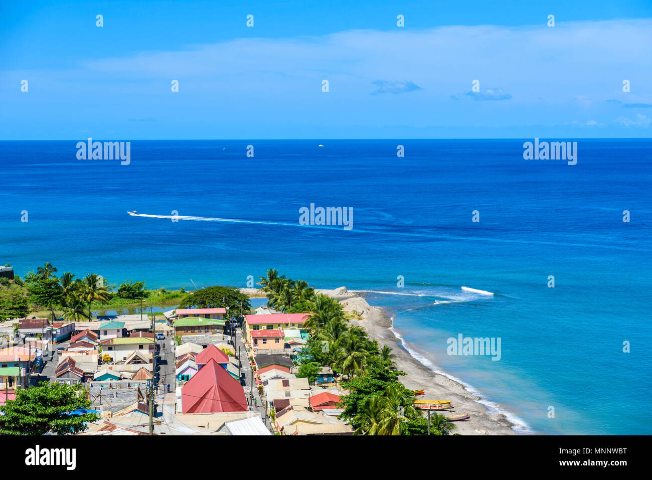 Canaries - Village on the Caribbean island of St. Lucia. It is a ...