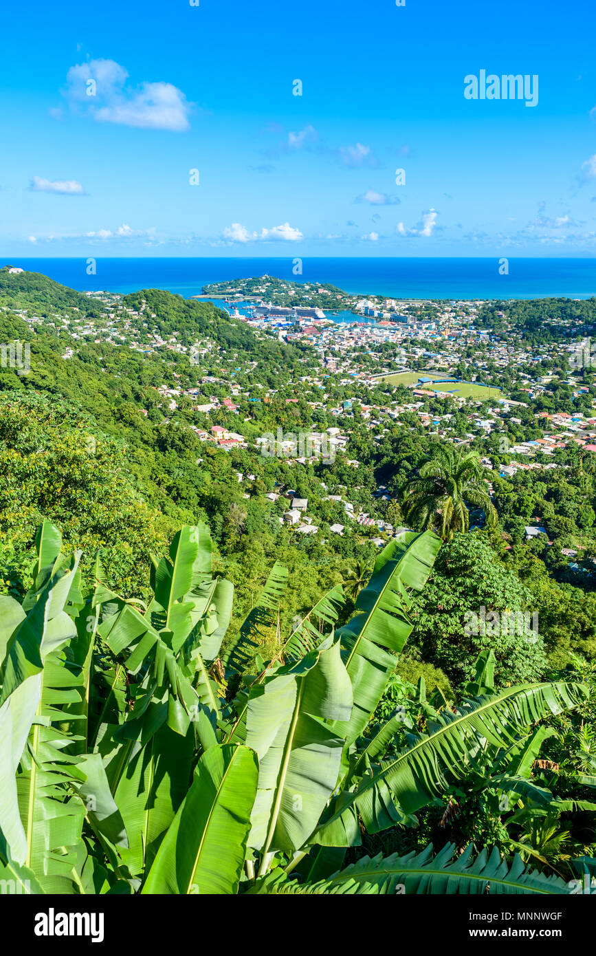 Castries, Saint Lucia - Tropical coast beach on the Caribbean island of ...