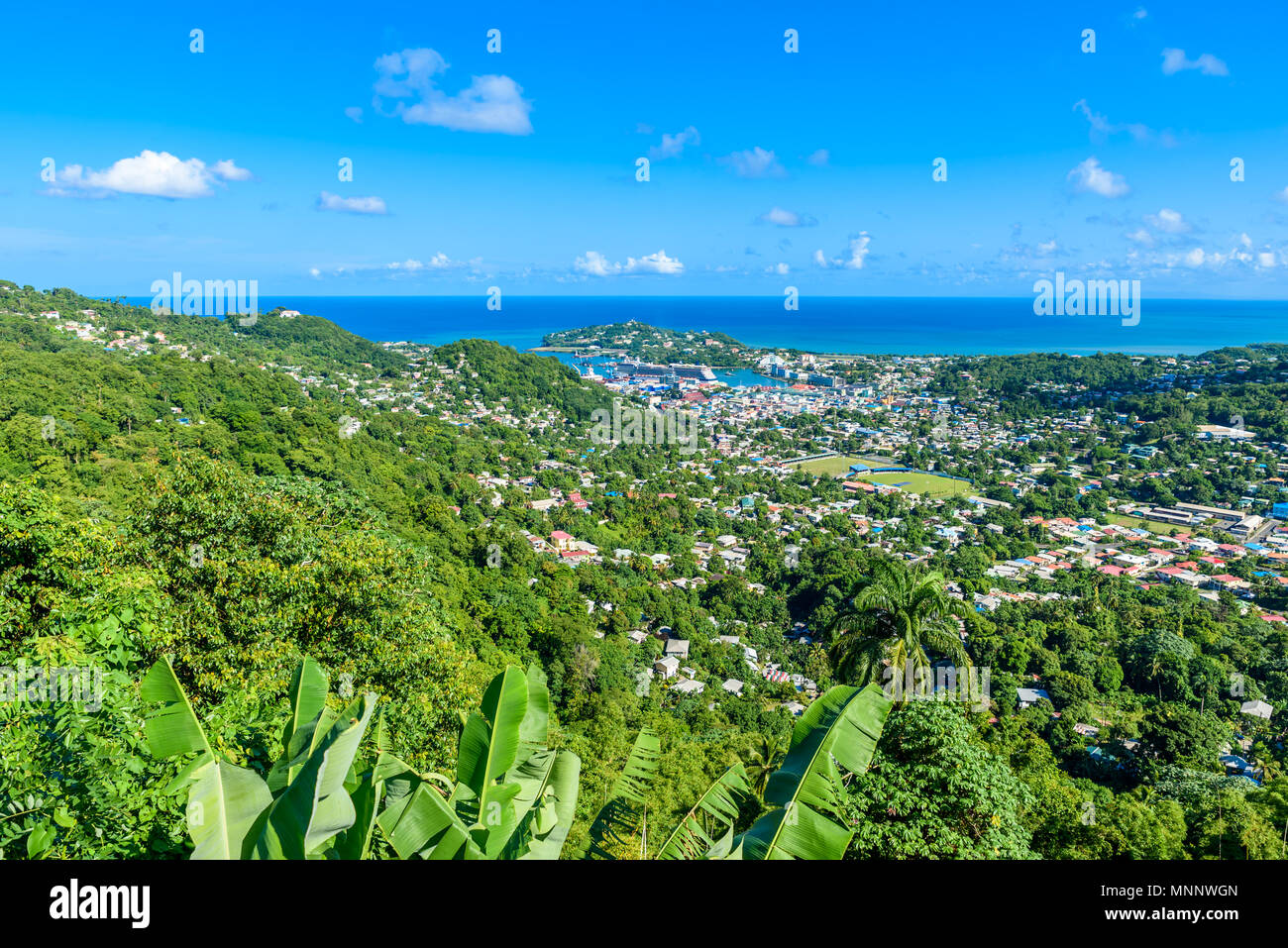Castries, Saint Lucia - Tropical coast beach on the Caribbean island of ...