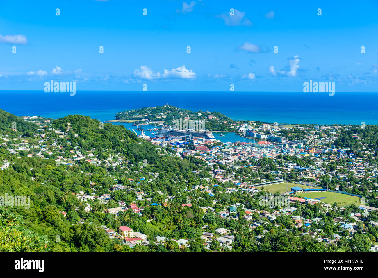 Castries, Saint Lucia - Tropical coast beach on the Caribbean island of ...