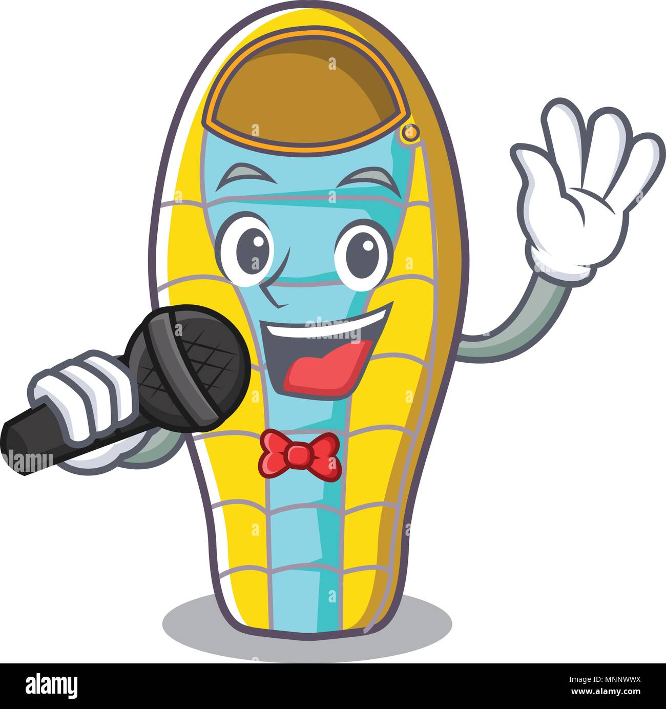 Singing sleeping bad mascot cartoon vector illustration Stock Vector ...