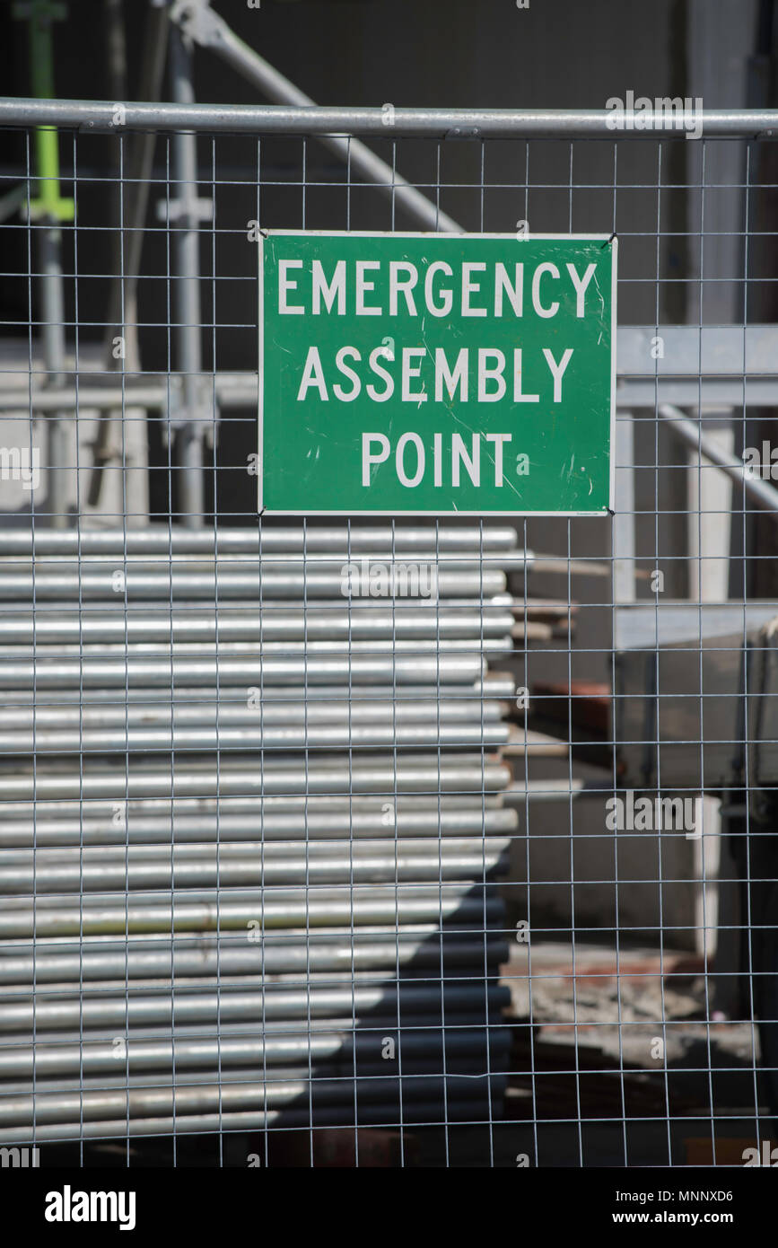 Emergency assembly point sign hi-res stock photography and images - Alamy