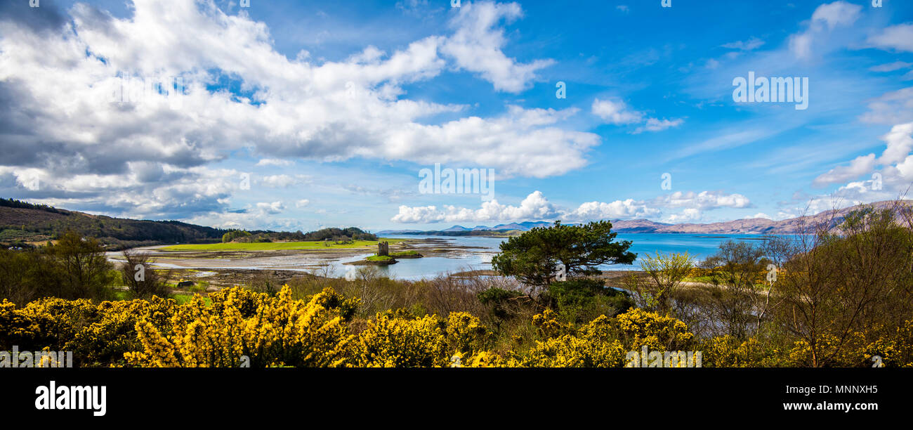 A beautiful panorama of the Port Appin district on Loch Linnhe with ...