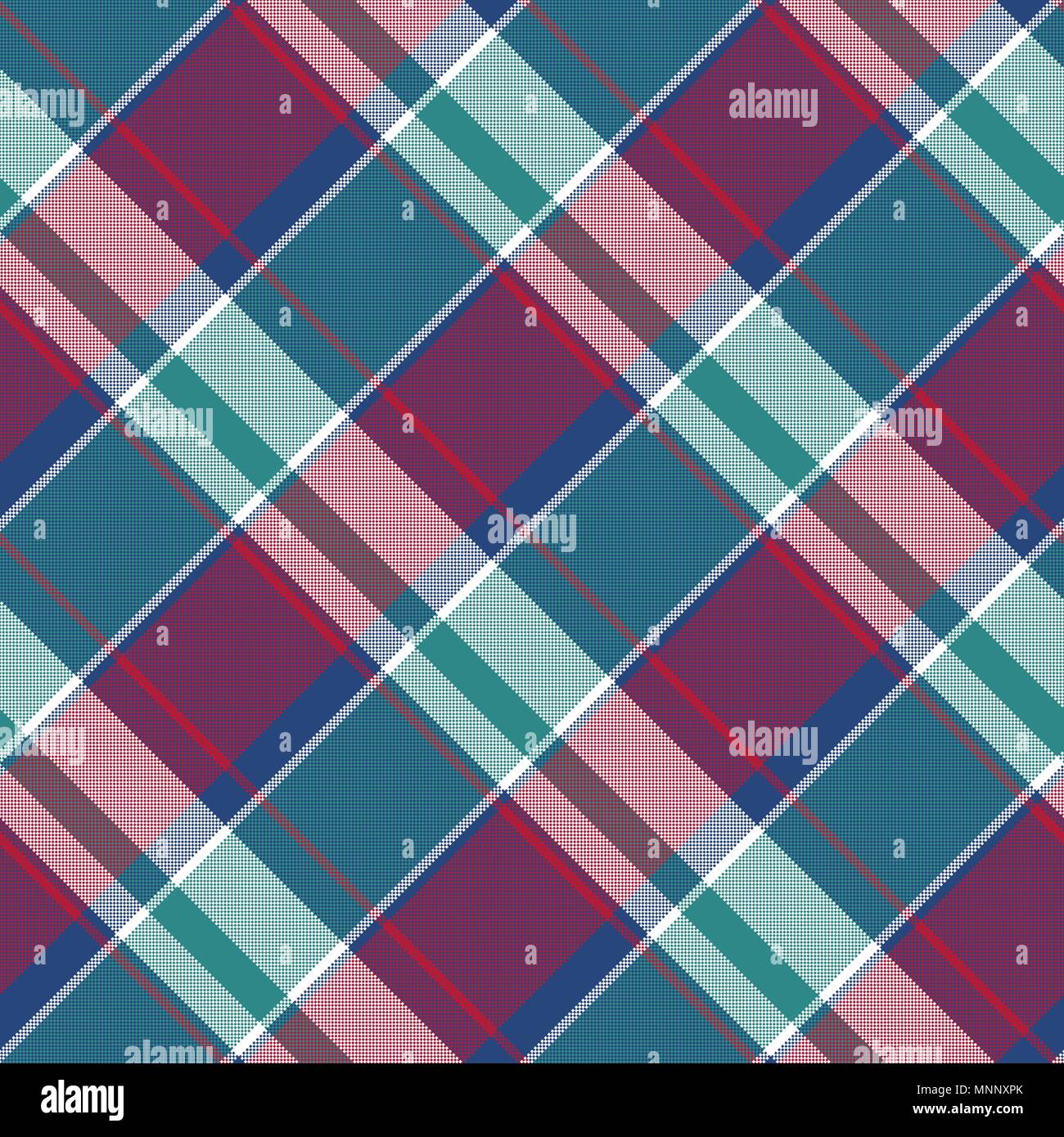 Abstract asymmetrical check plaid seamless pattern. Vector illustration ...