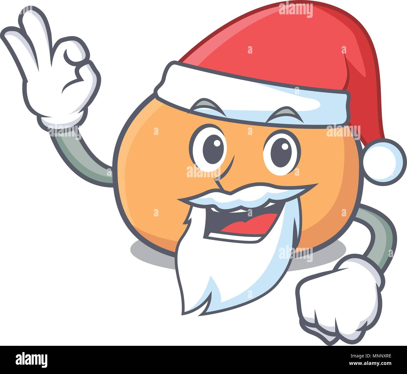 Santa mochi mascot cartoon style Stock Vector Image & Art - Alamy