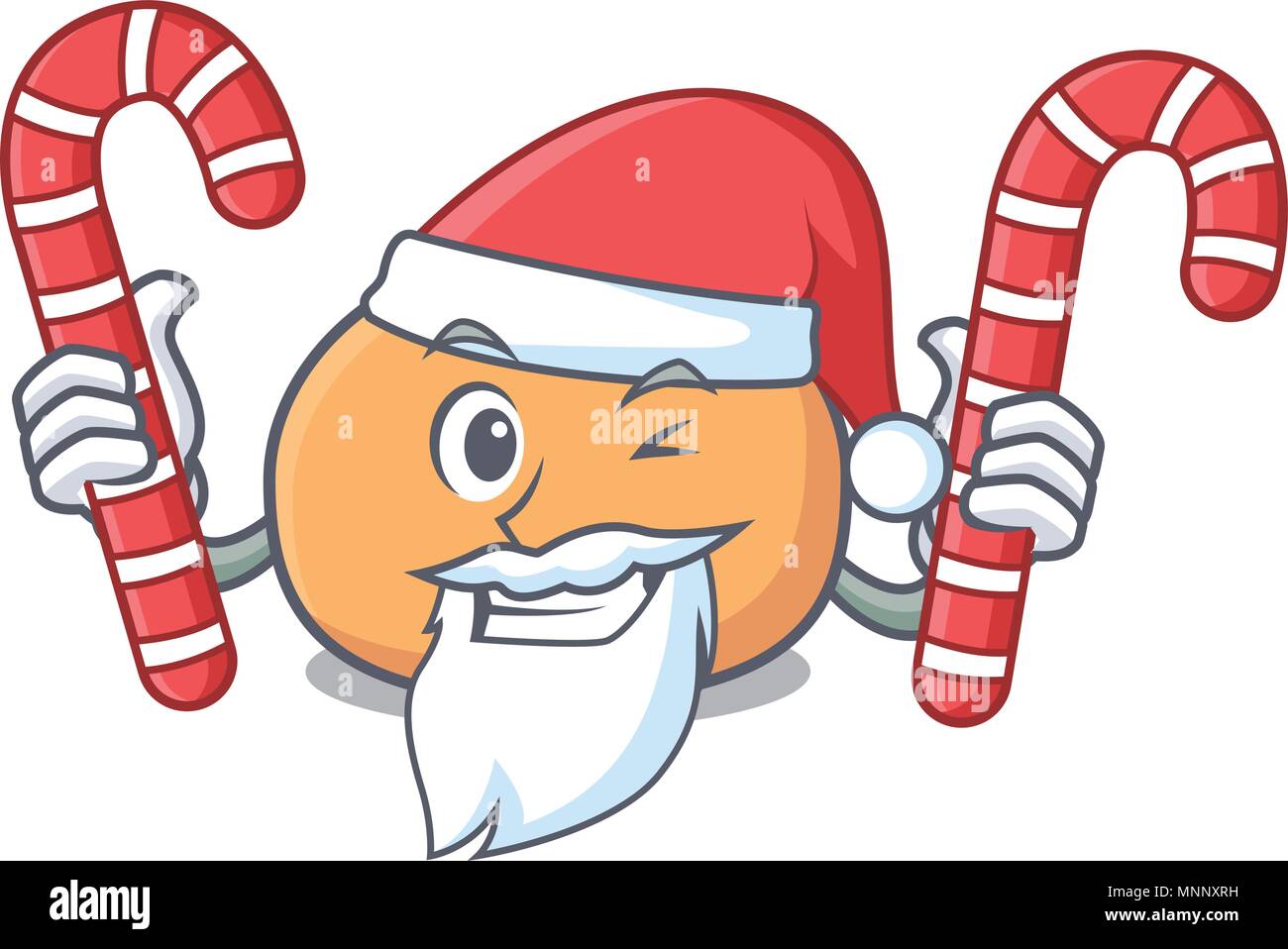 Santa with candy mochi mascot cartoon style Stock Vector Image & Art ...