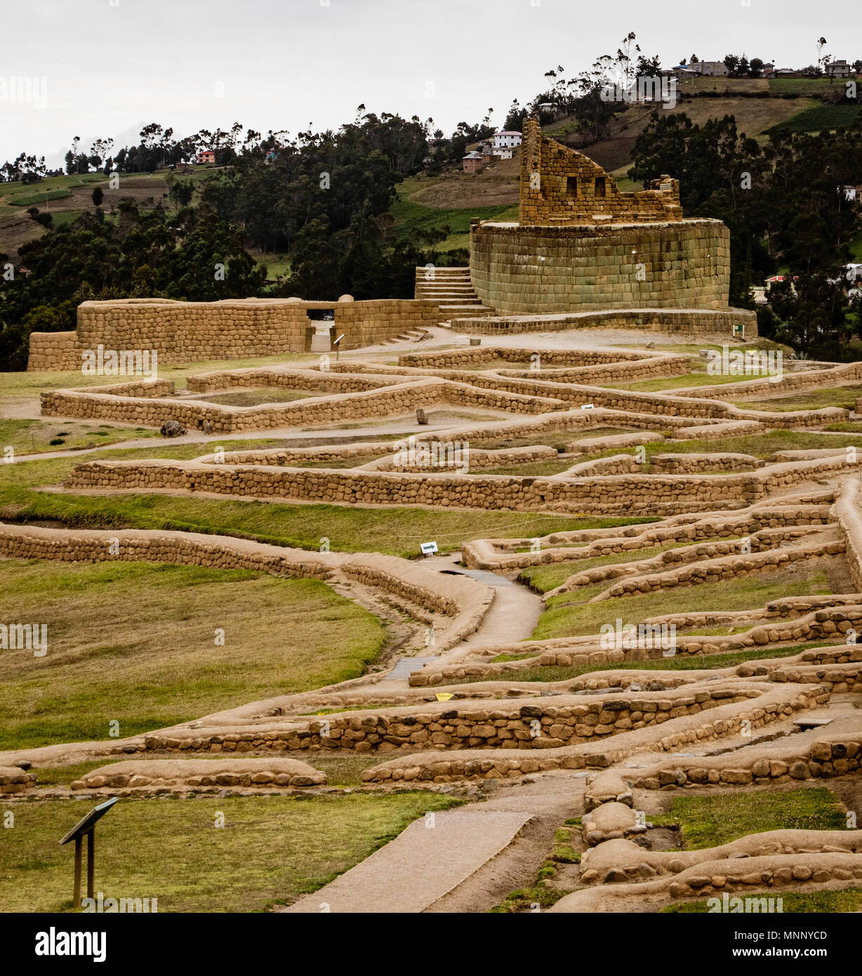 Inca Pirca is the oldest and most famous Inca ruins in Ecuador Stock ...
