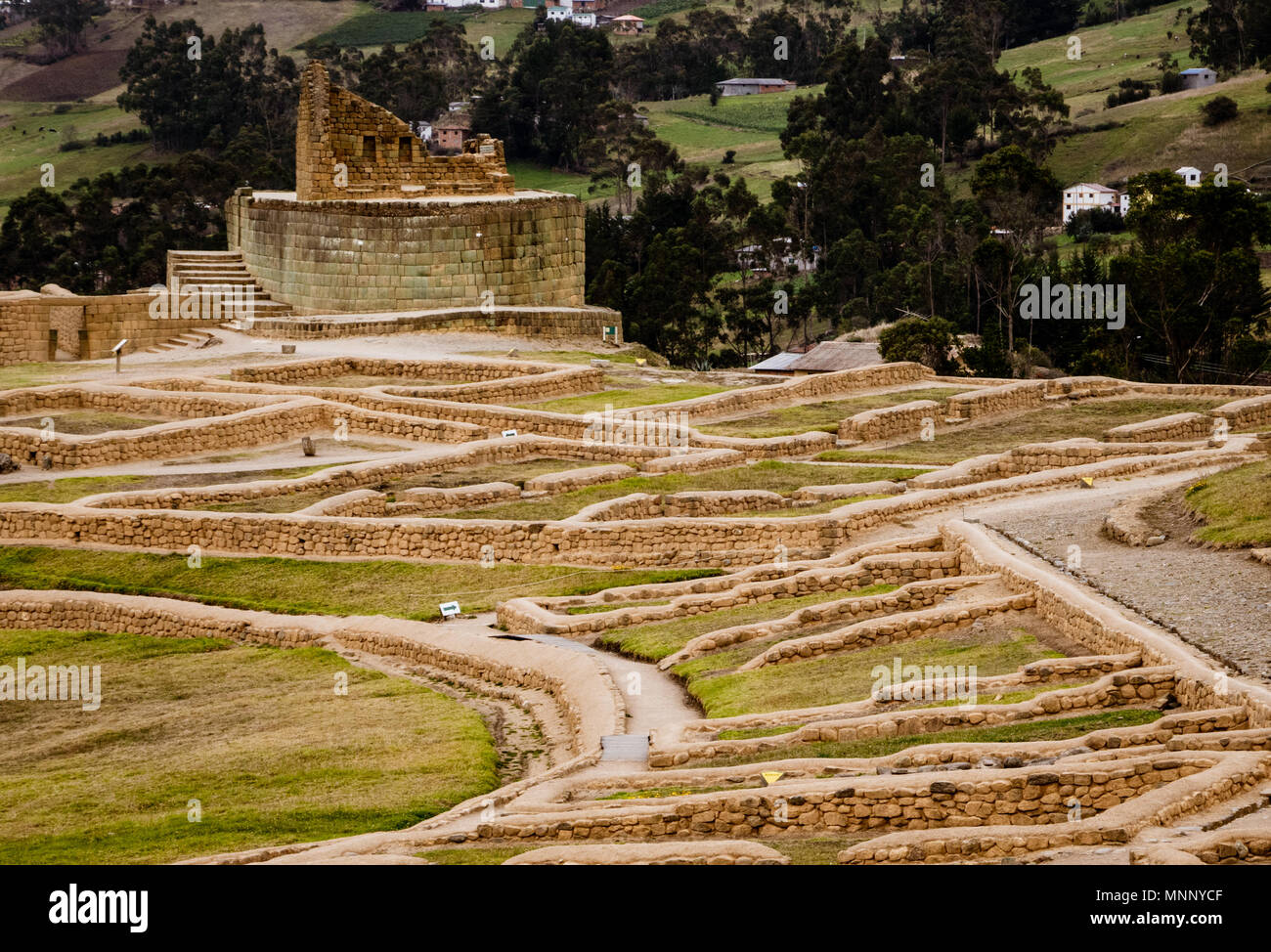 Inca Pirca is the oldest and most famous Inca ruins in Ecuador Stock ...