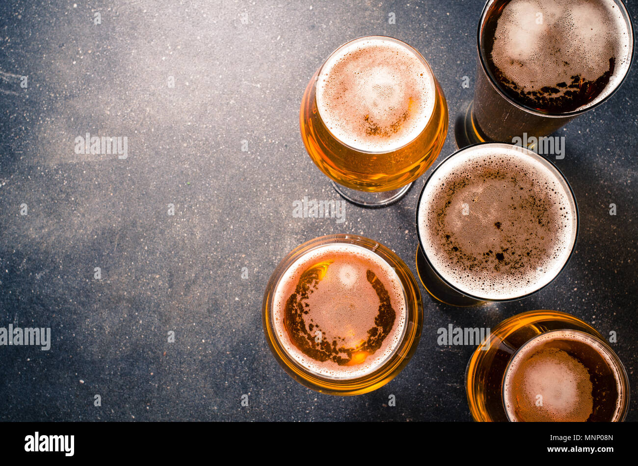 Beer top view hi-res stock photography and images - Alamy
