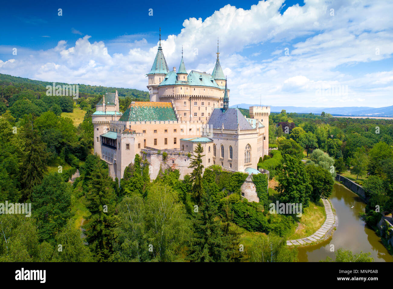 Aerial view of Bojnice Castle in Slovakia Stock Photo - Alamy